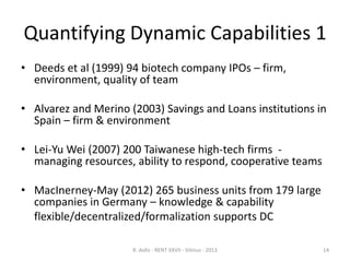 Modeling Dynamic Capabilities and Corporate Entrepreneurship for Innovation Focused Growth ...