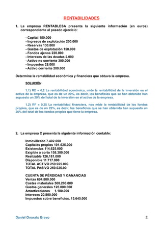 Rentabilidades | PDF