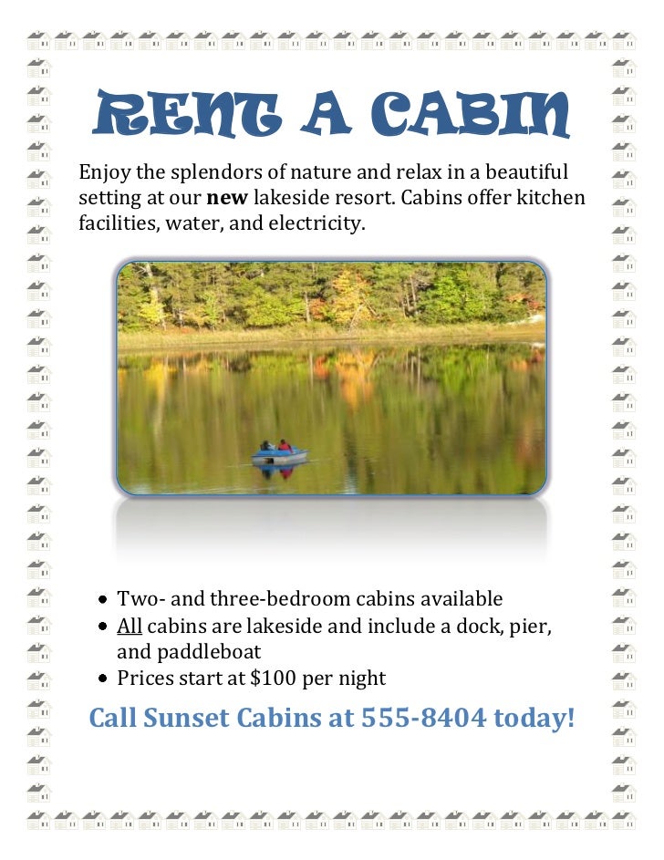 Rent a cabin