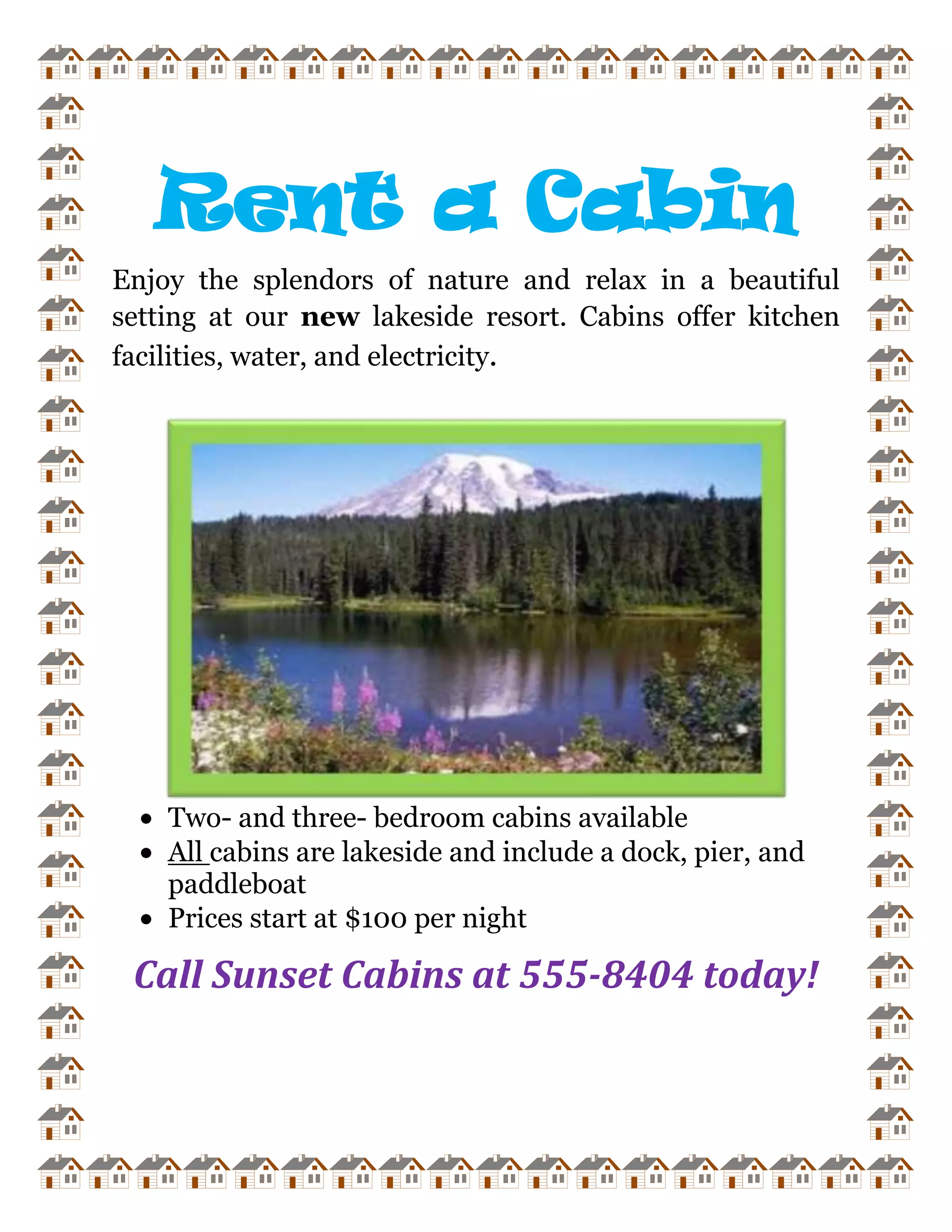 Rent a cabin bardago | PDF