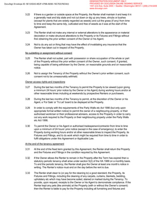 Example Movebubble Rentsign Rental Agreement | PDF