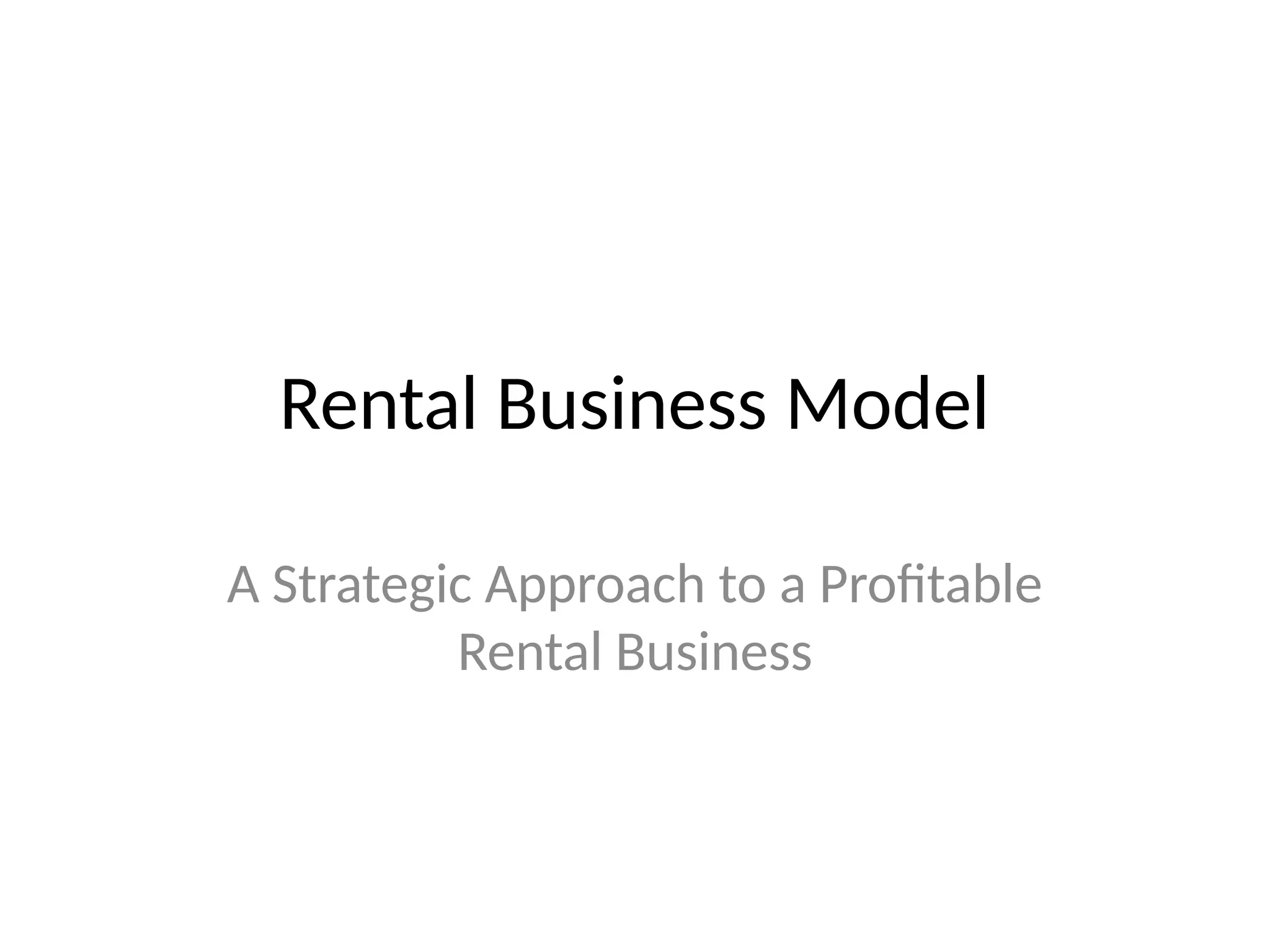 Rental_Business_Model.from srmist...............pptx