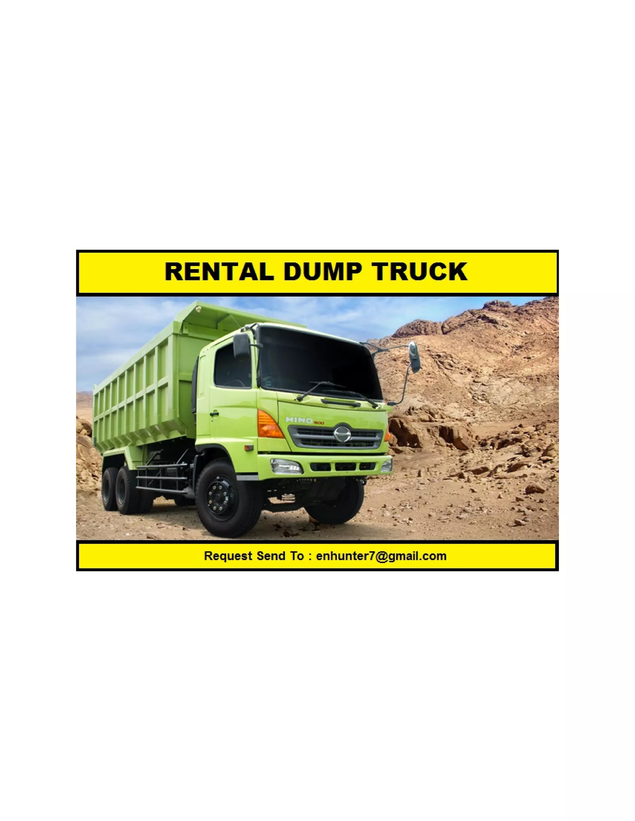 Rental Dump Truck | PDF
