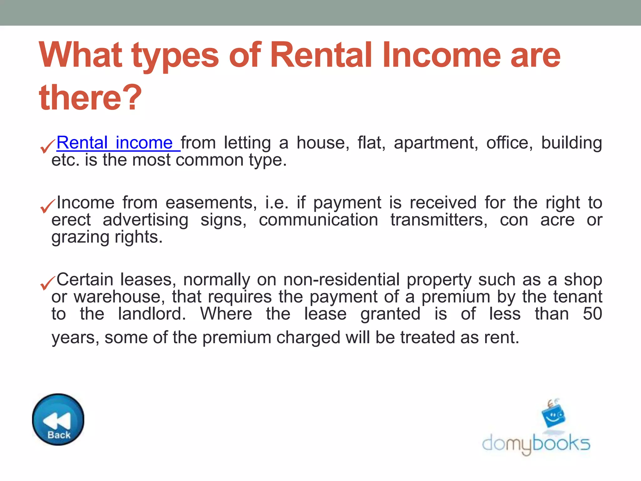 Rental income | PPTX