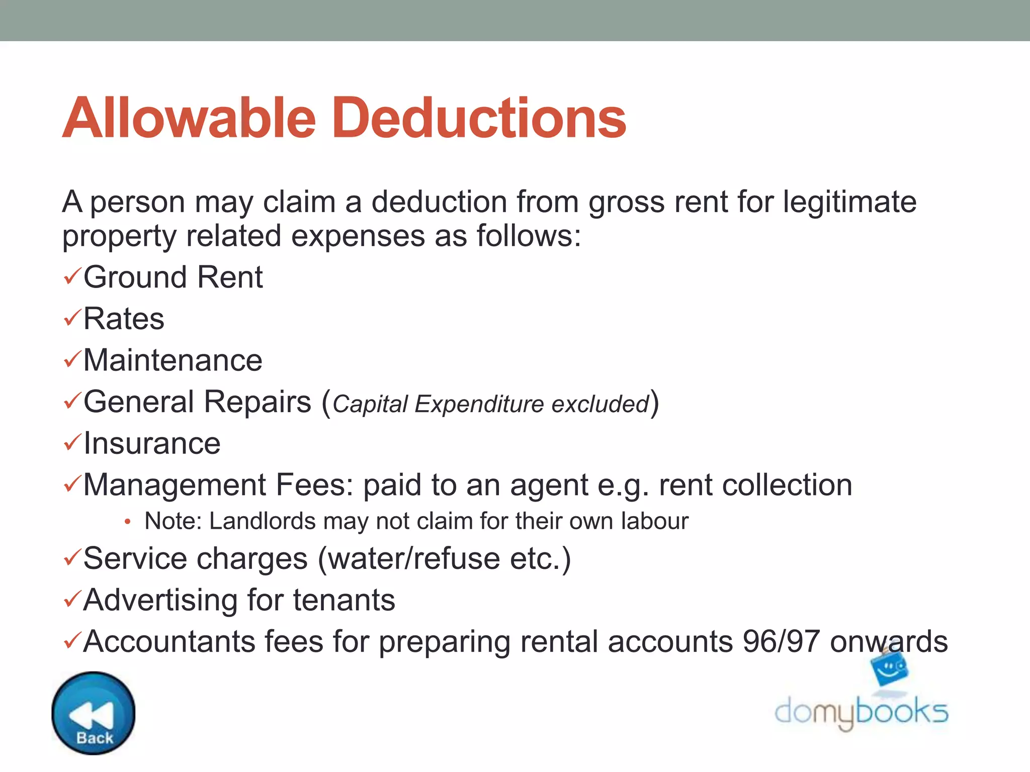 Rental income | PPTX