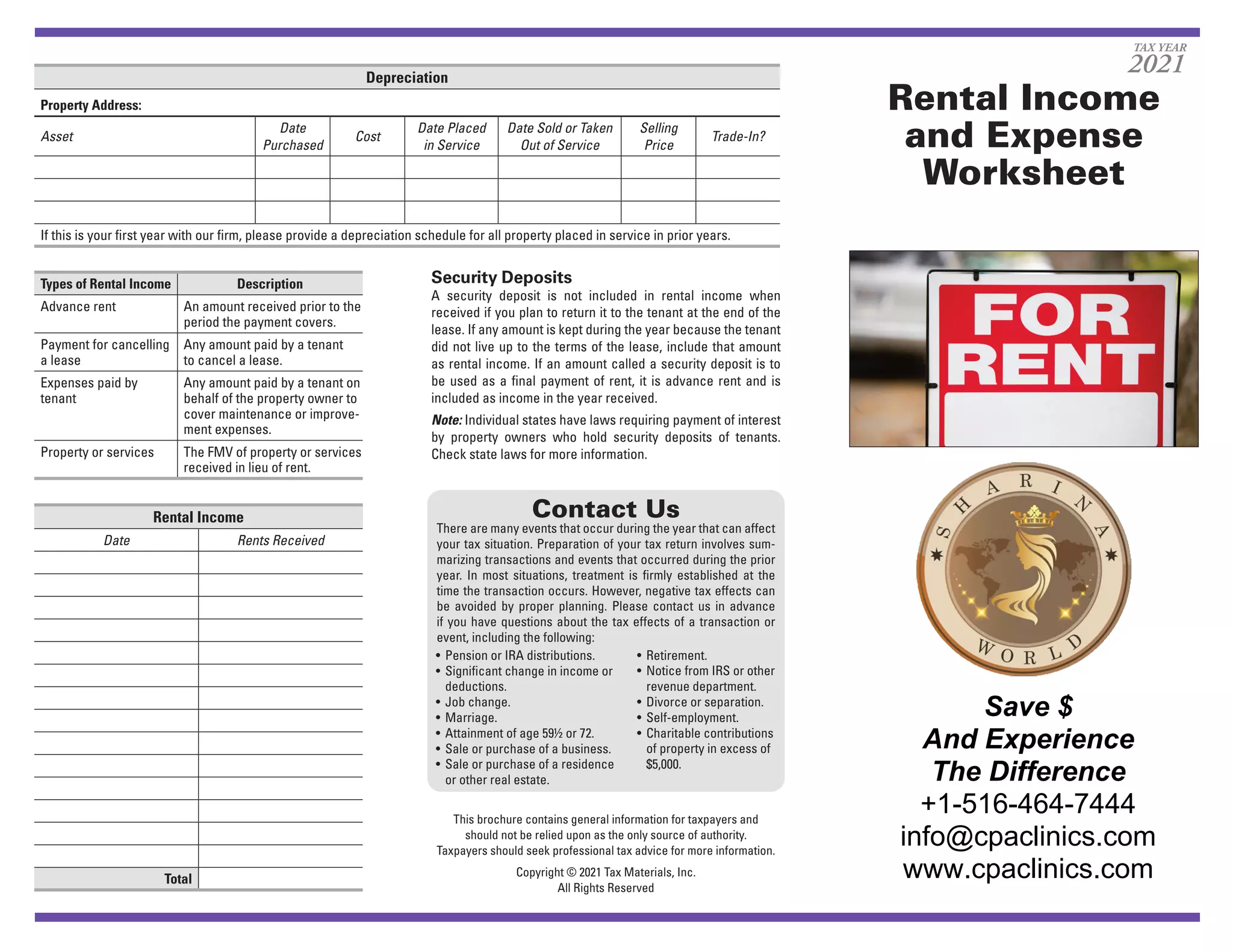Rental income and_expense_worksheet_2021 | PPT
