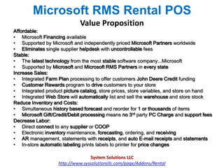 Rental POS - Microsoft RMS | PPTX