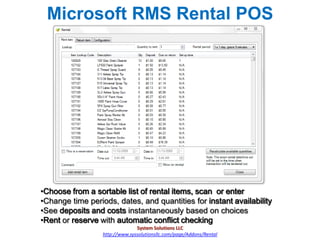 Rental POS - Microsoft RMS | PPTX