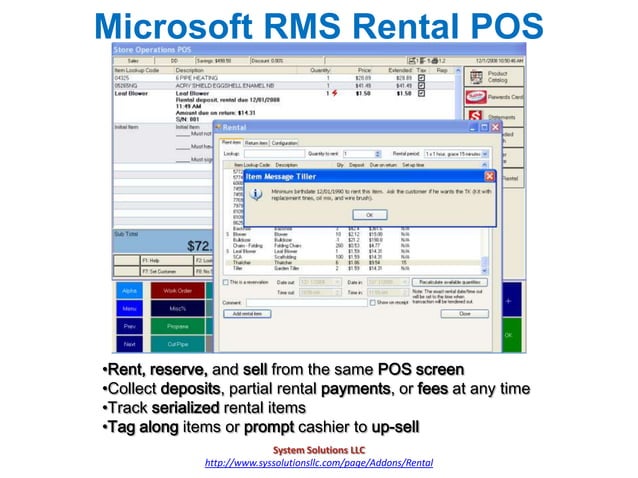 Rental POS - Microsoft RMS | PPTX