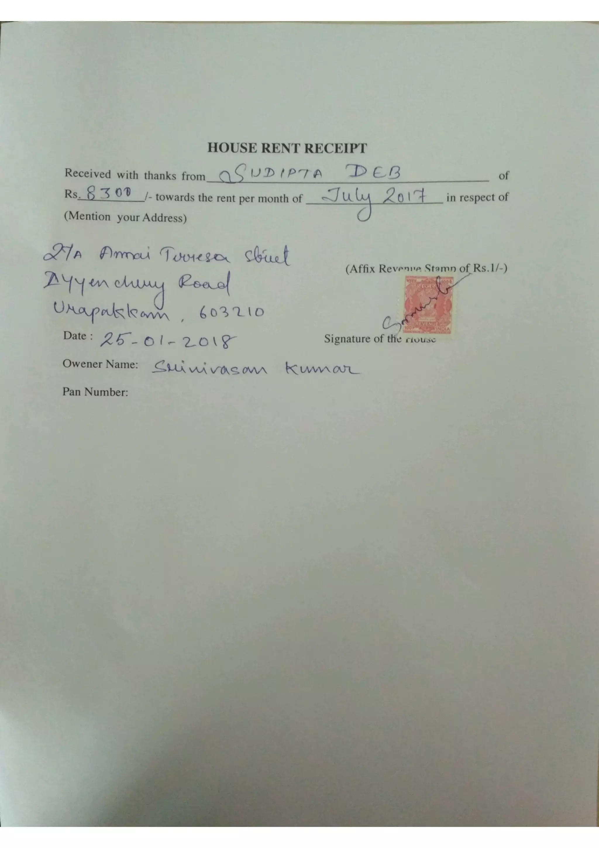 Rental reciept | PDF