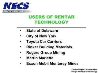 NECS-Rentar Presentation | PPT