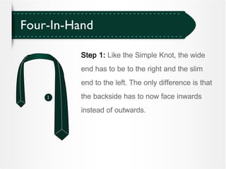 Two Simple and Basic Tie Knots: The Simple Knot and the Four-In-Hand ...