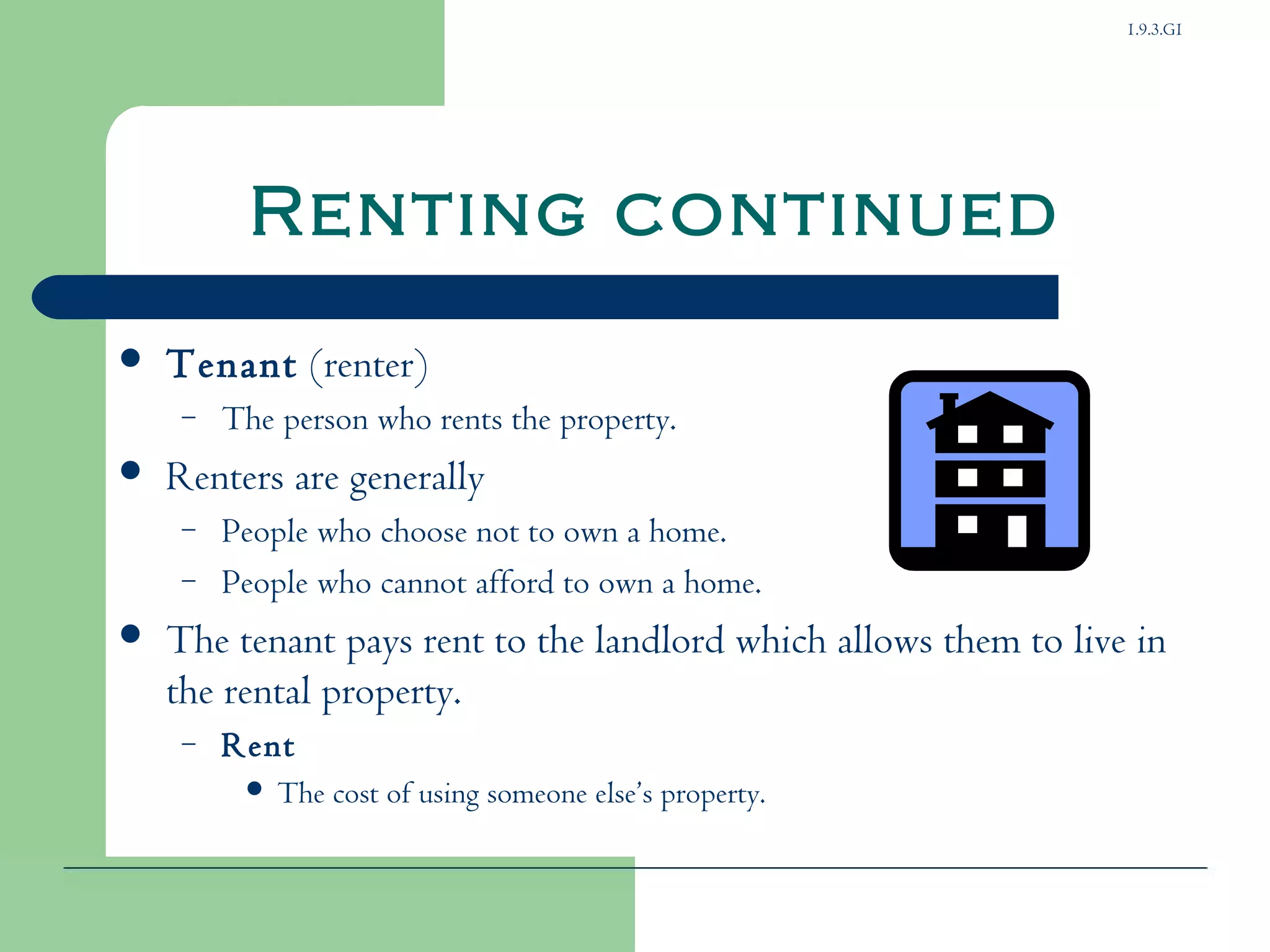 Renting v/s owning ppt | PPT