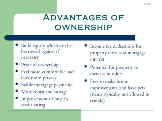 Renting v/s owning ppt | PPT