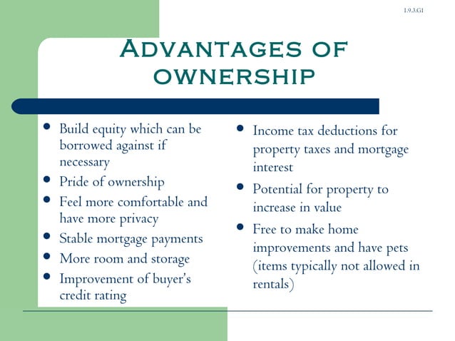 Renting v/s owning ppt | PPT