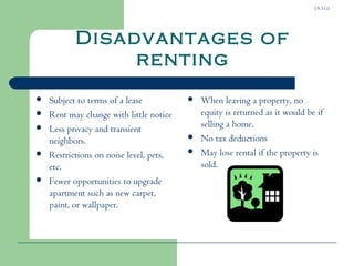 Renting v/s owning ppt | PPT