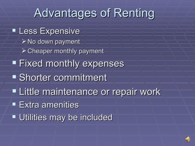 Renting vs. owning | PPT