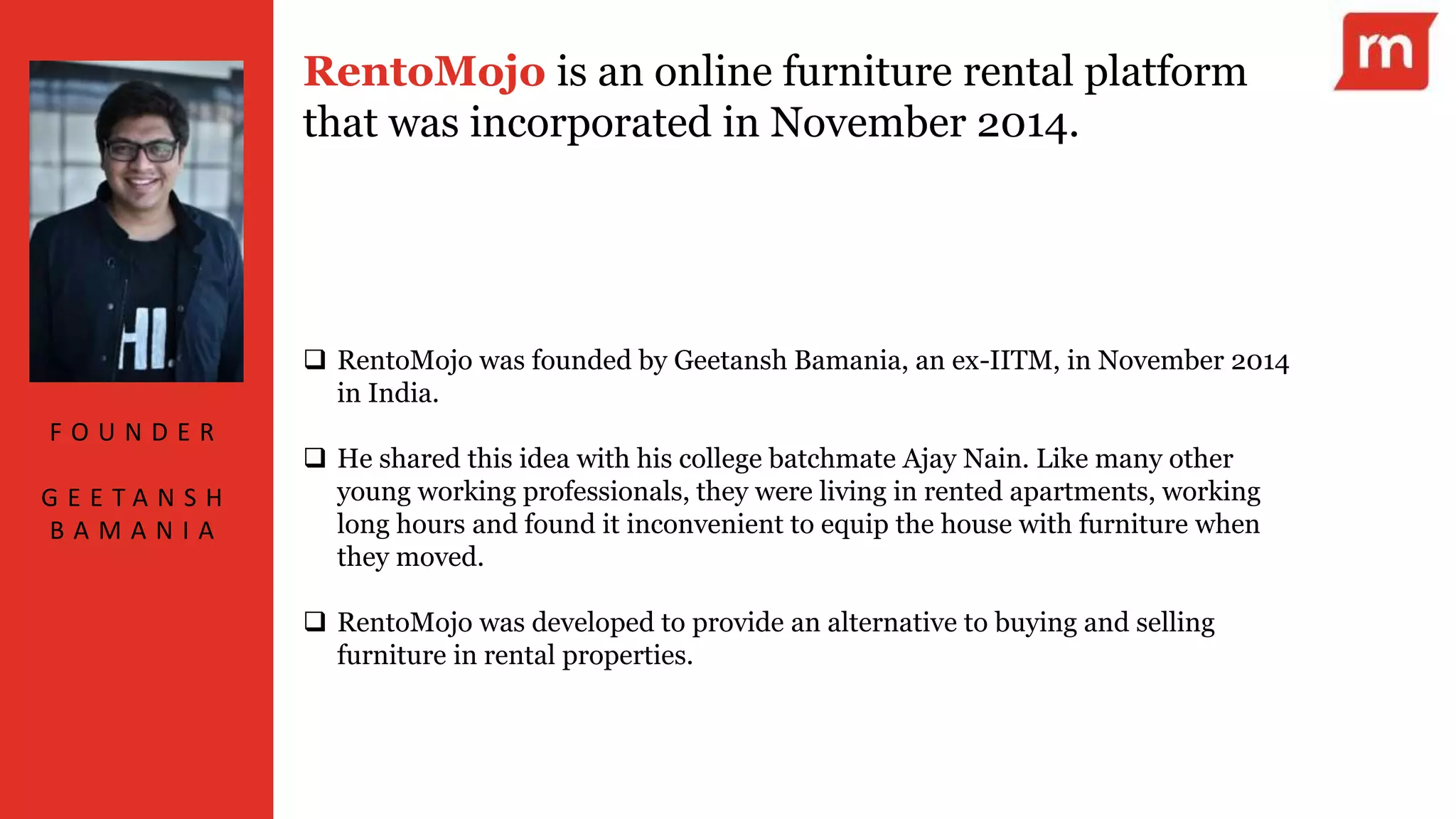 Rentomojo final ppt (1) | PPTX