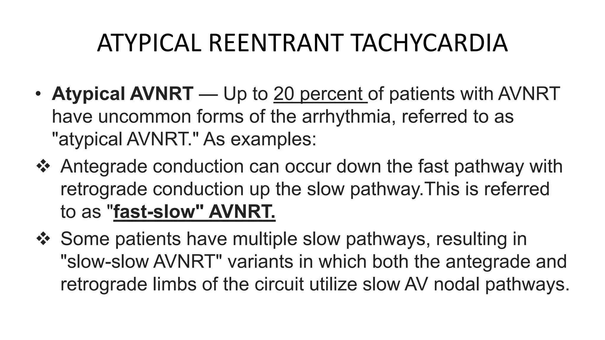 NARROW QRS TACHYCARDIA PART II | PPTX