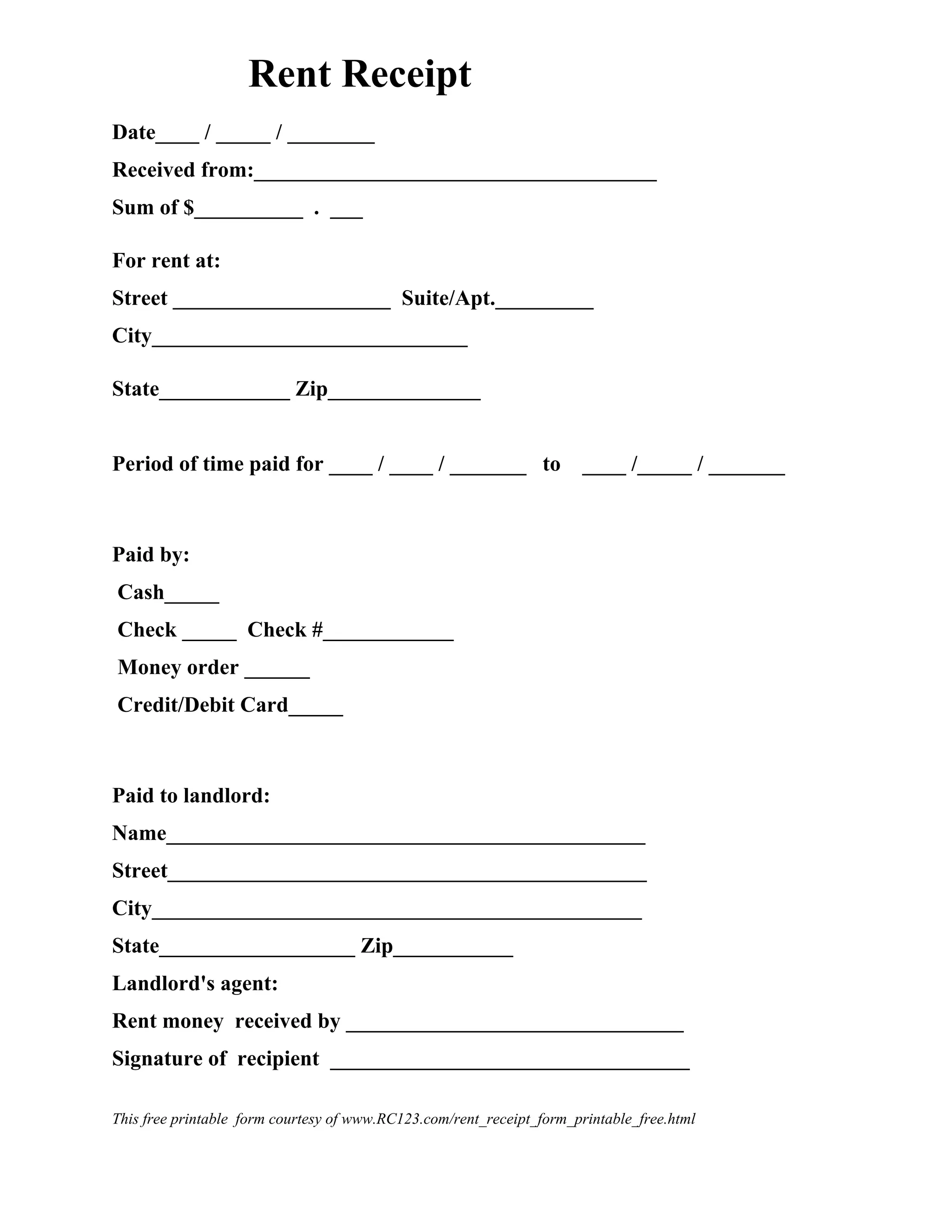Rent receipt | PDF