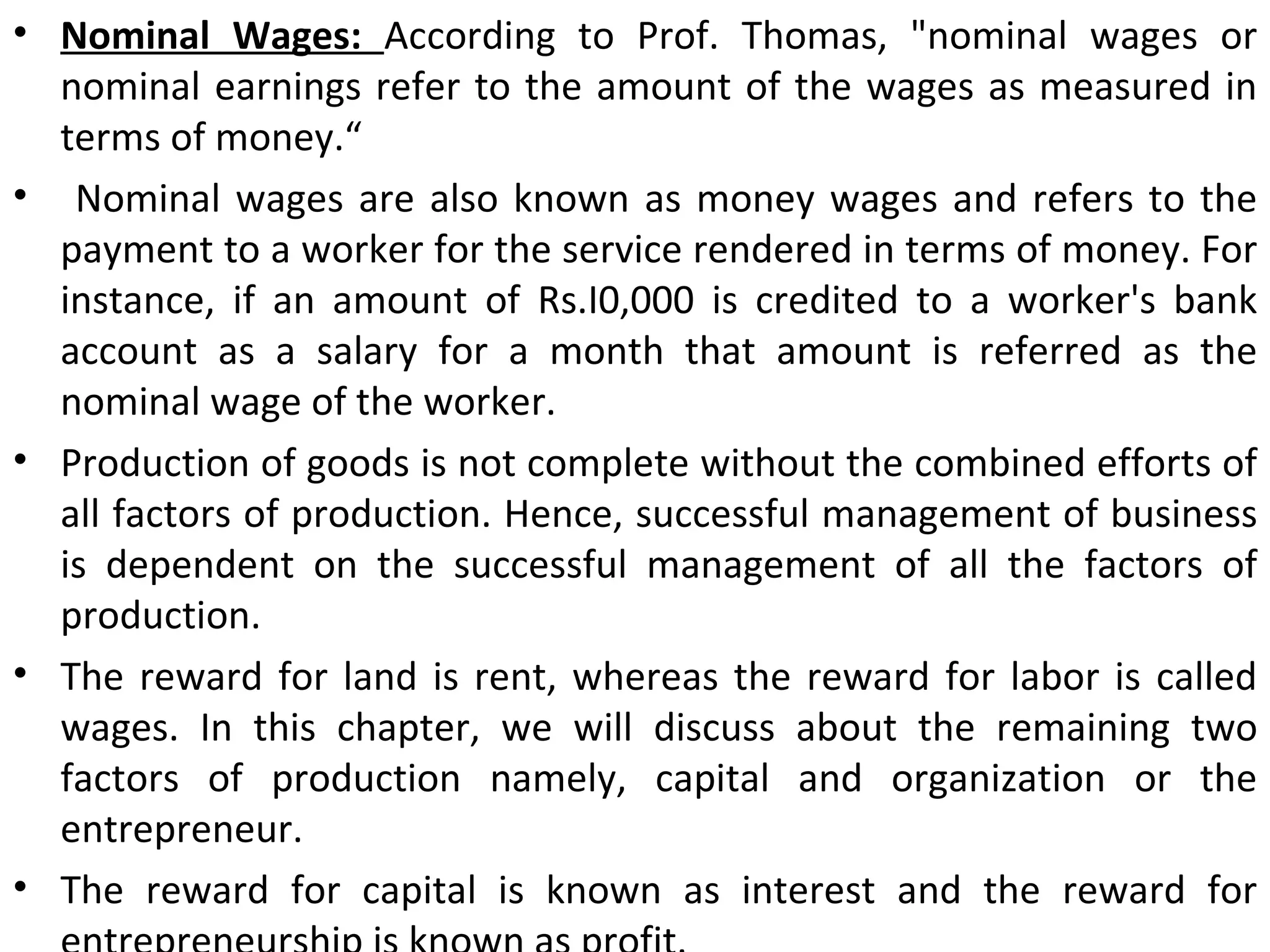 Rent,wages,interest and profit | PPT