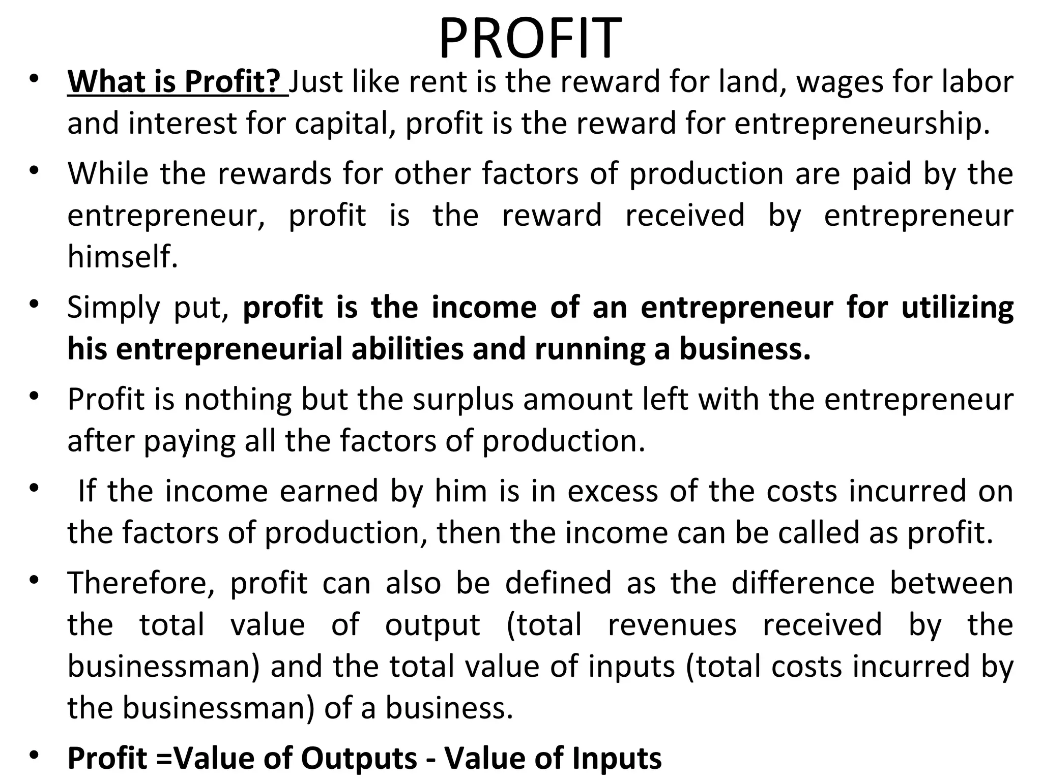 Rent,wages,interest and profit | PPT