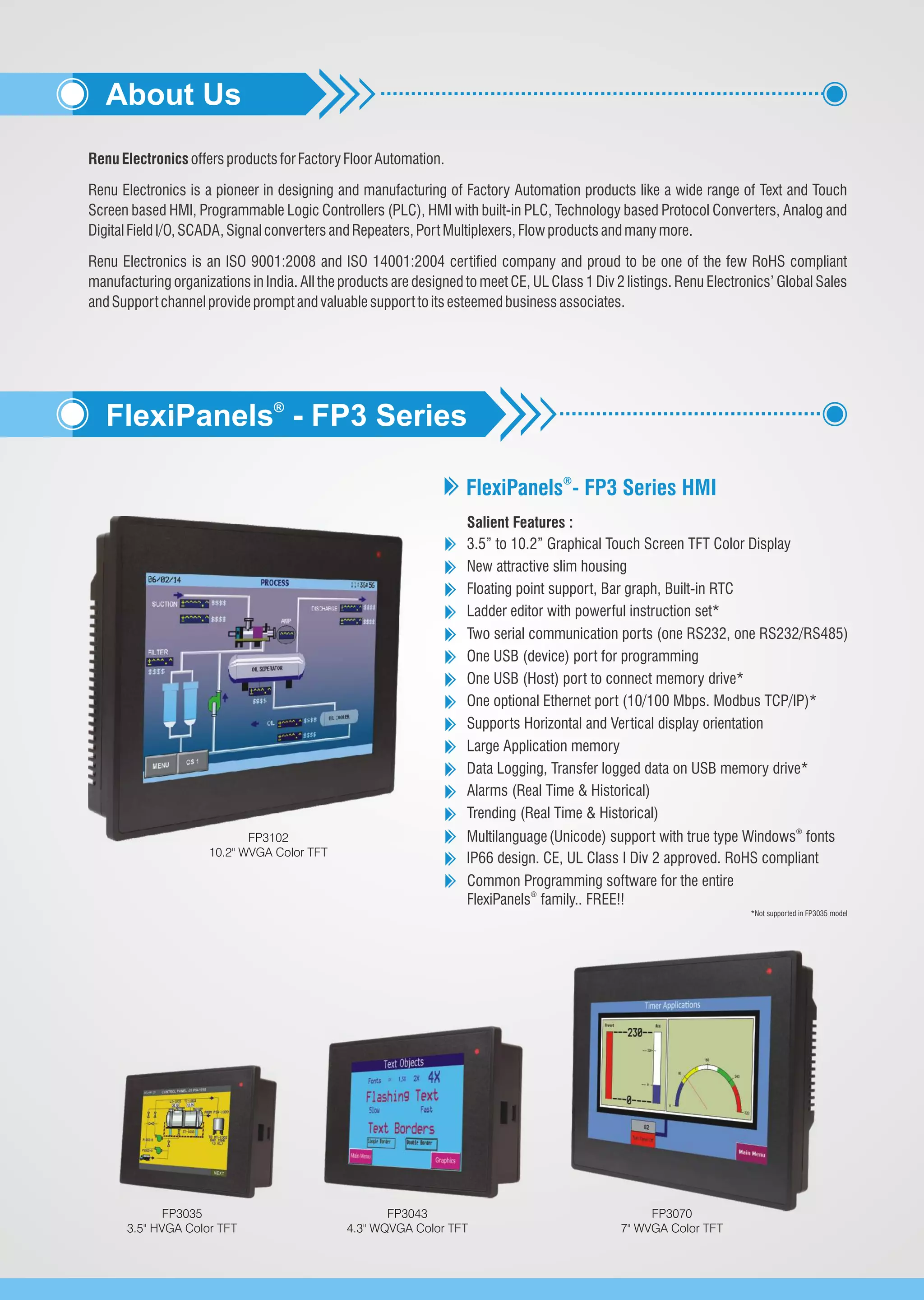 Renu Electronics Product Range Pdf