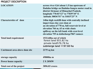EIA REPORT :Renuka dam project | PPTX