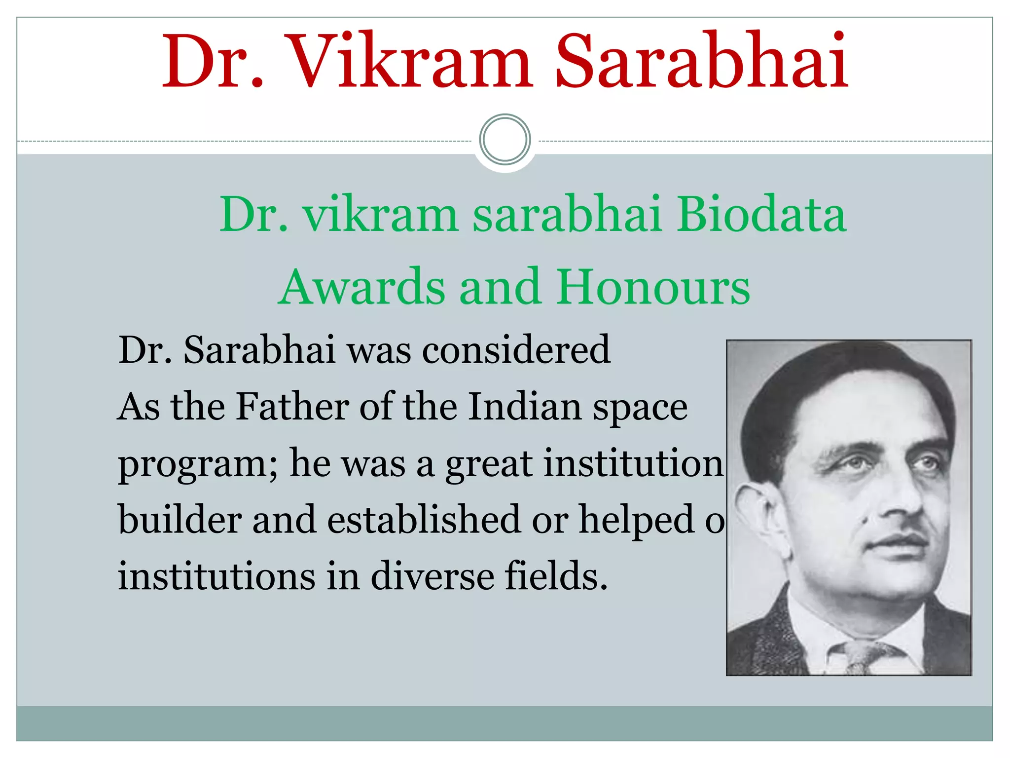 vikram sarabhai | PPTX