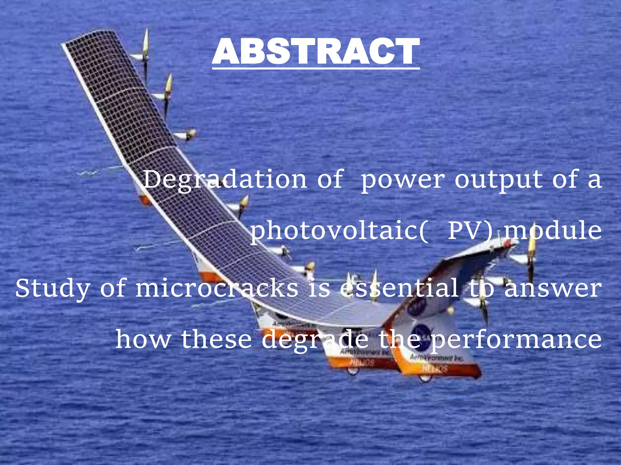 MICROCRACKS IN PV MODULE ppt | PPTX