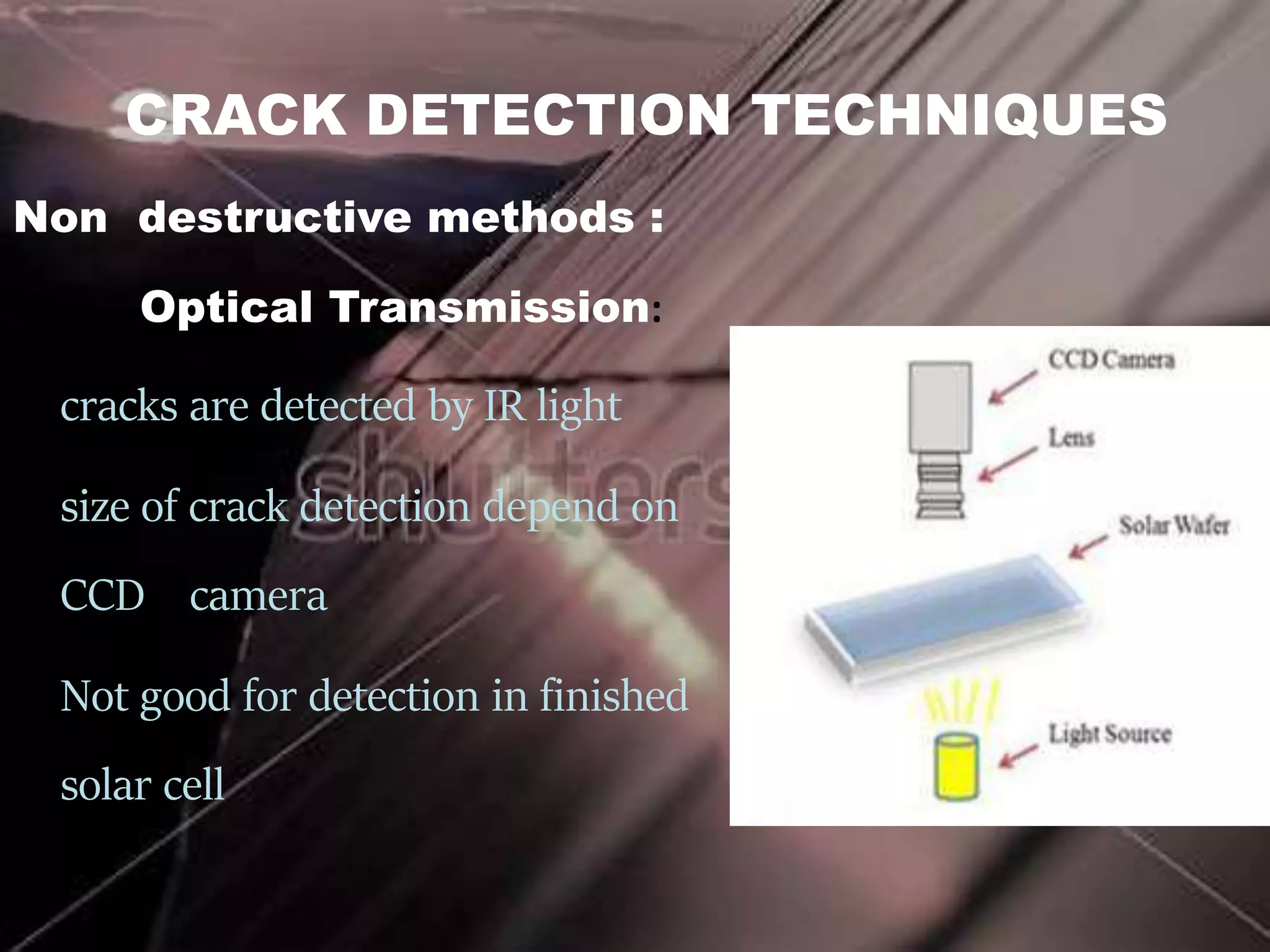 MICROCRACKS IN PV MODULE ppt | PPTX