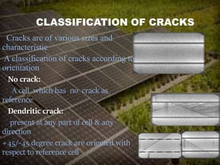 MICROCRACKS IN PV MODULE ppt | PPTX