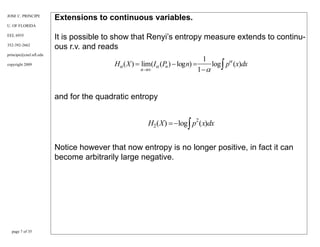 Renyis entropy | PDF