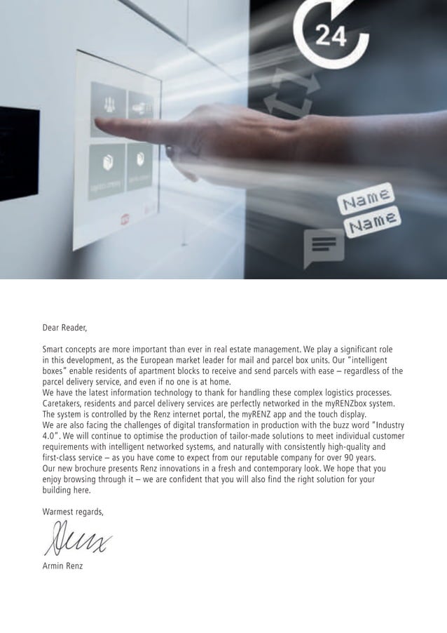 myRENZbox Intelligent Parcel Delivery Box Brochure | PDF