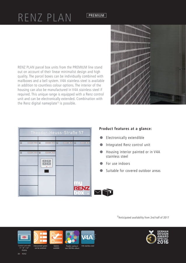 myRENZbox Intelligent Parcel Delivery Box Brochure | PDF
