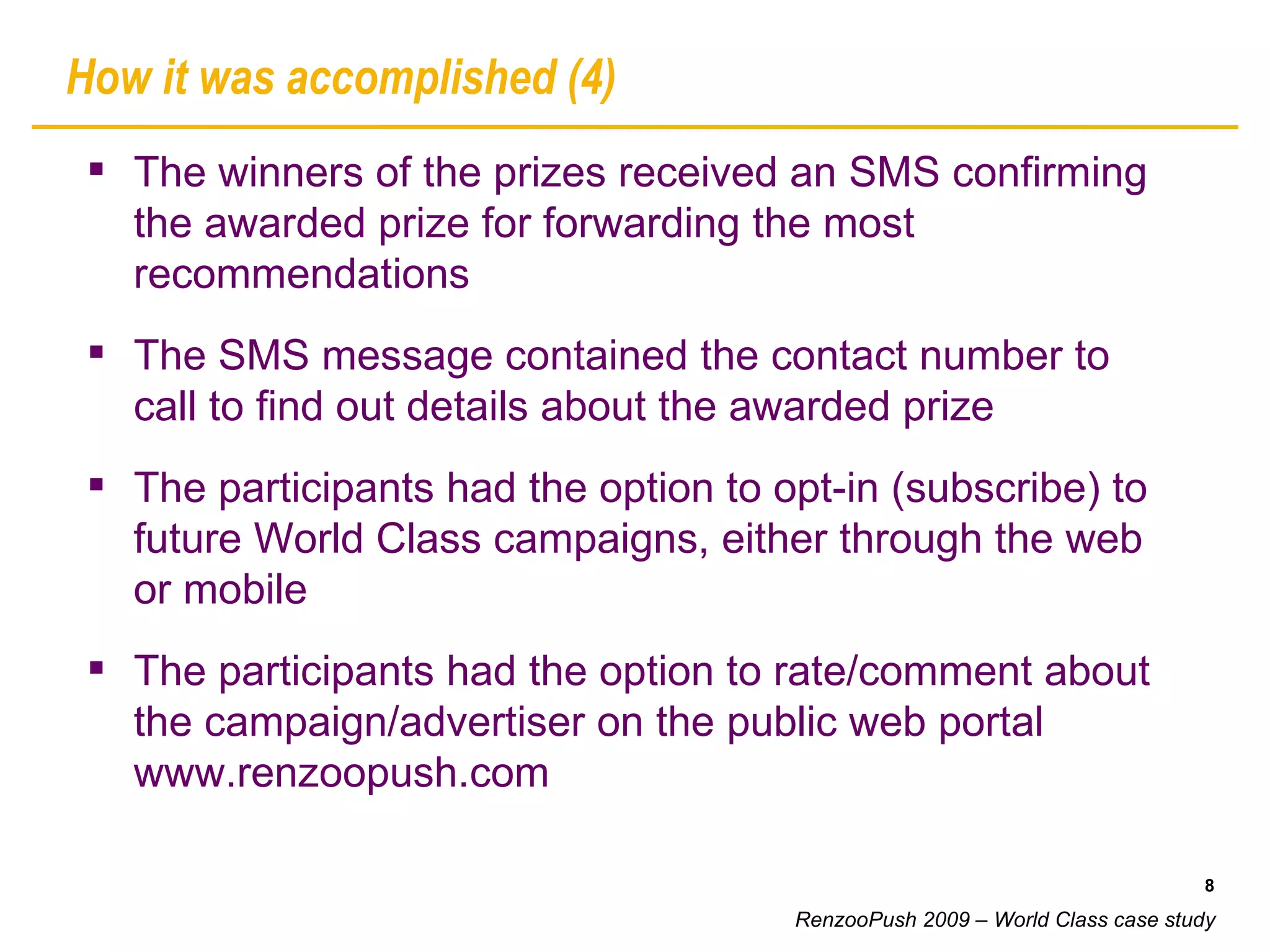 Renzoo Worldclass Casestudy | PPT