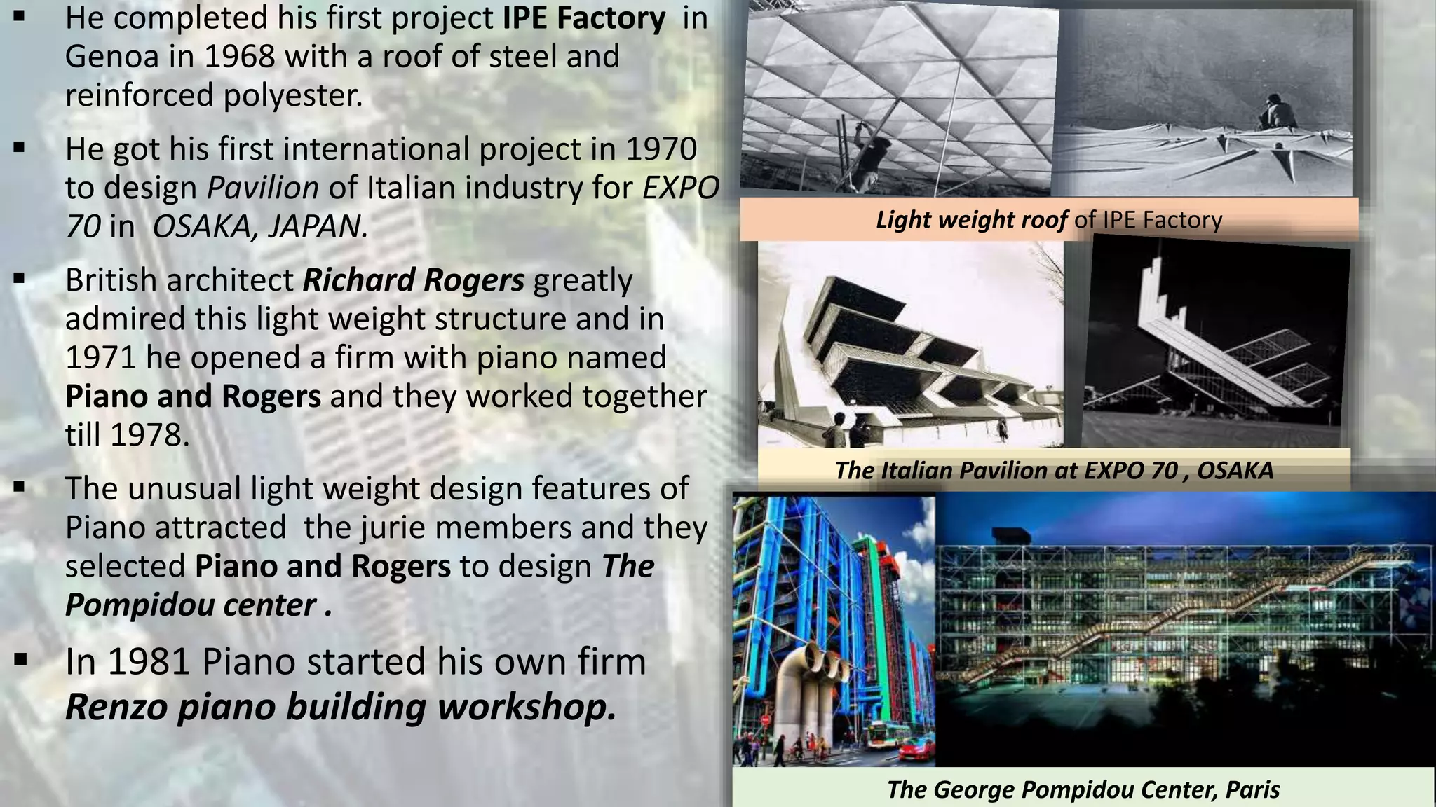 Renzo Piano Presentation | PPTX