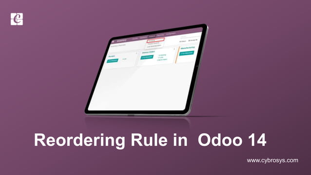 Reordering Rules In Odoo 14 | PPT