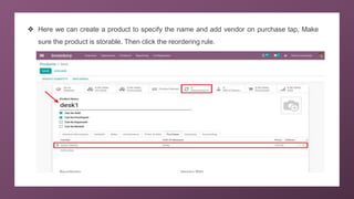 Reordering Rules In Odoo 14 | PPT