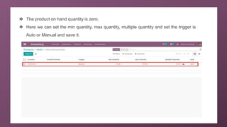 Reordering Rules In Odoo 14 | PPT