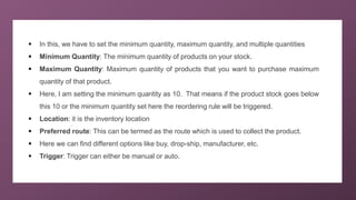 Reordering Rules In Odoo 14 | PPT