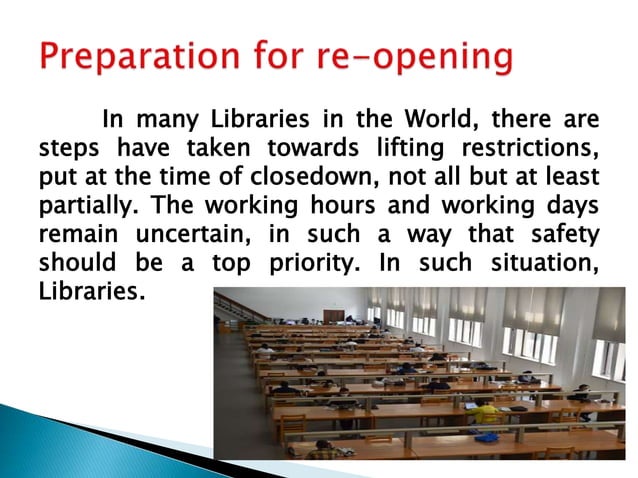 Reopening libraries in covid 19 pandemic | PPT