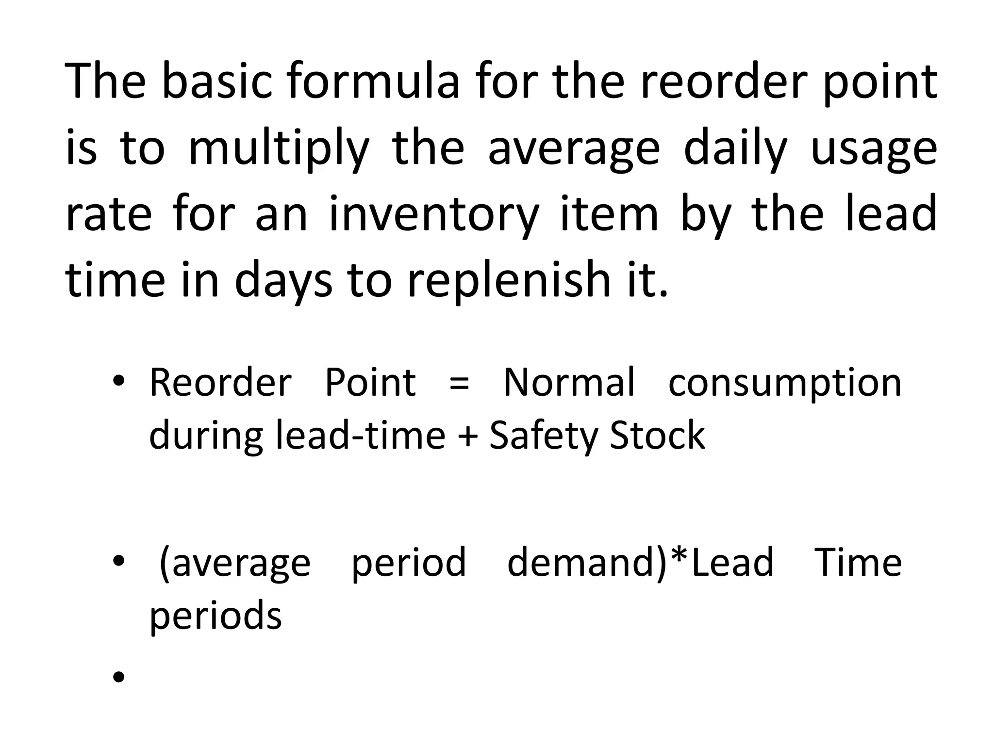 Reordering point | PPTX
