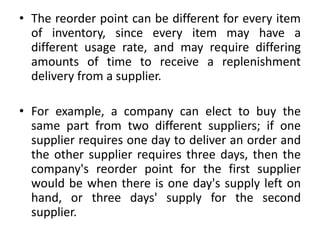 Reordering point | PPTX