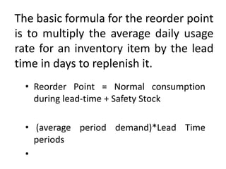 Reordering point | PPTX