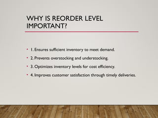 How to Calculate Reorder Level in 5 Easy Steps | PPTX