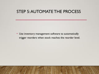 How to Calculate Reorder Level in 5 Easy Steps | PPTX
