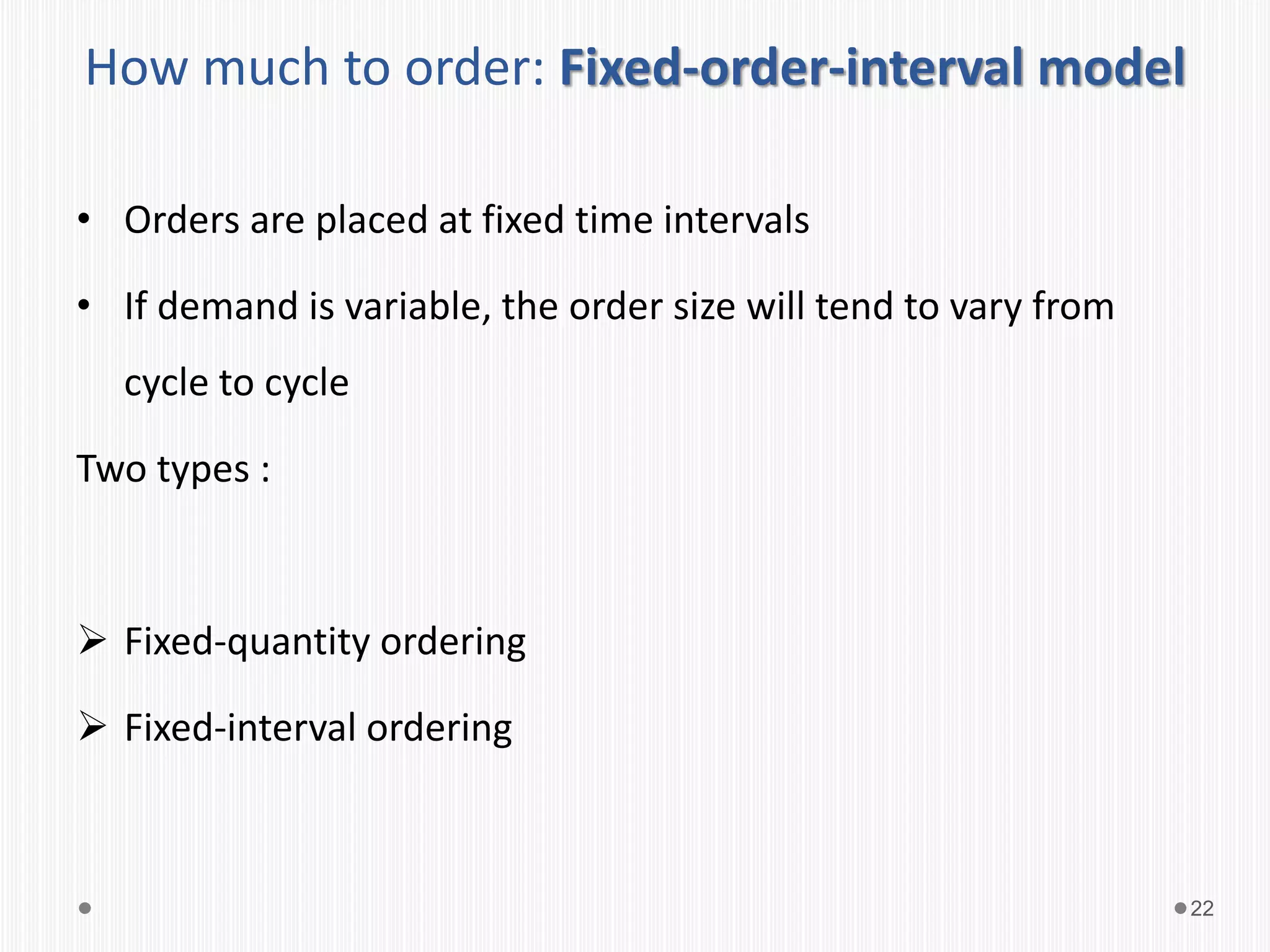 Reorder point | PPTX