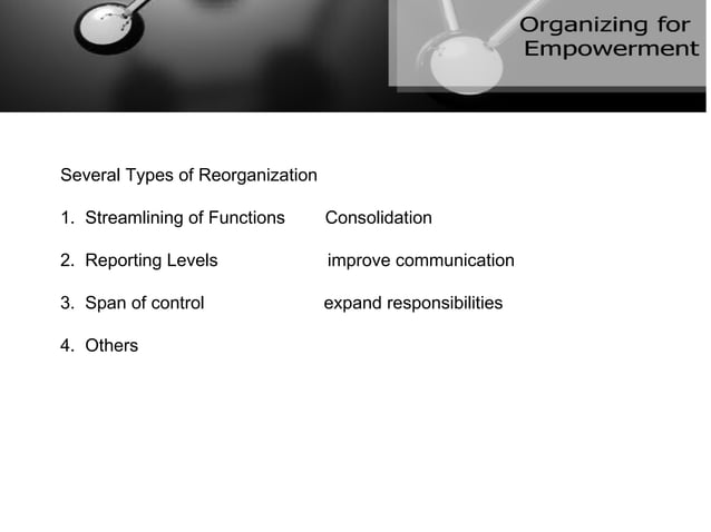 Training Deparment: Reorganization Analysis | PPT