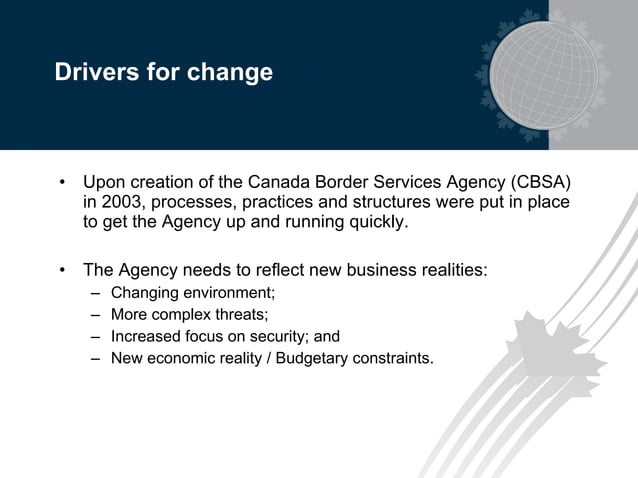 CBSA's New Organizational Structure | PPT